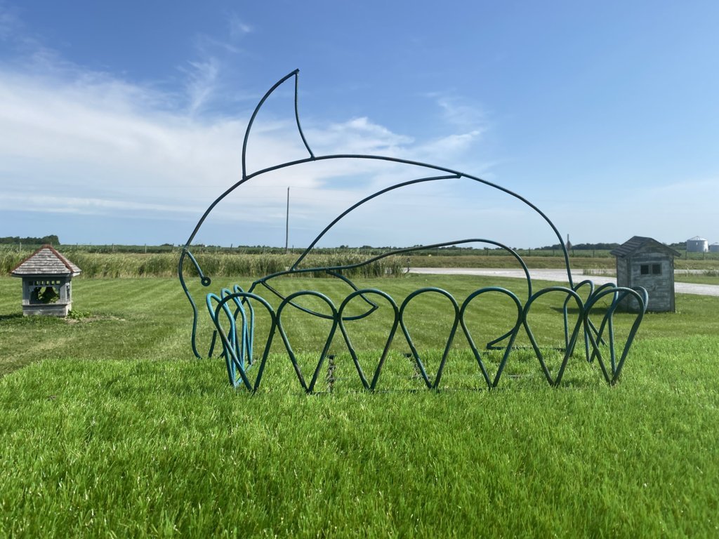 Wrought Iron Dolphin Basket Decorative Container