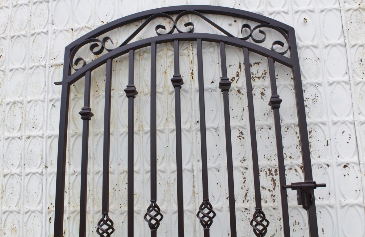 Wrought Iron Donovan Yard Entry Gate 5't x 3'w