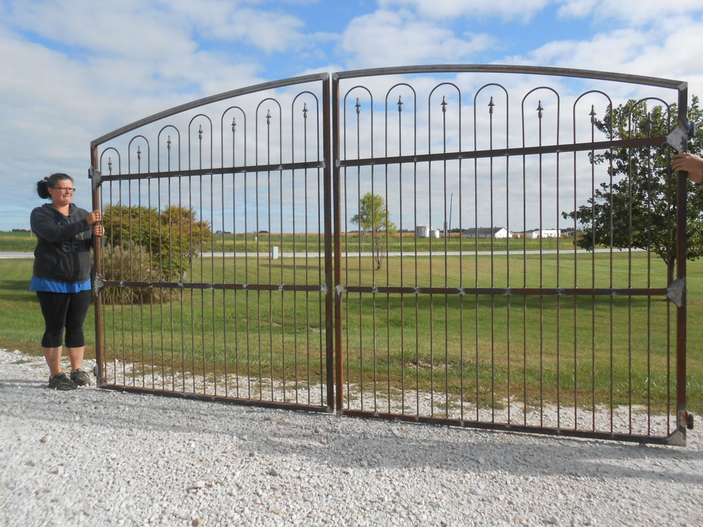 Double Driveway Gates - Custom Made Wrought Iron - 6' x 10'
