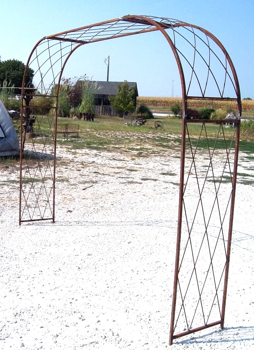 Wrought Iron Extra Large Driveway Arch Trellis