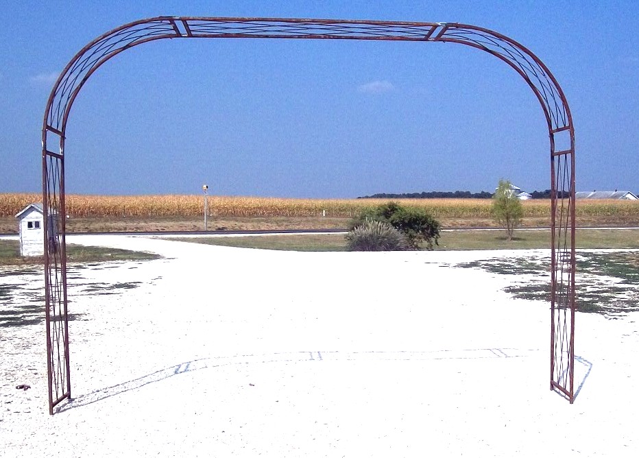 Wrought Iron Extra Large Driveway Arch Trellis
