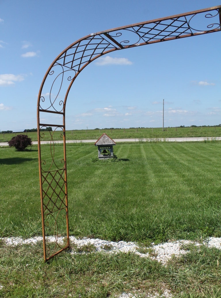 Wrought Iron Fancy Curl Arbor Customized to fit your Needs - Trellis
