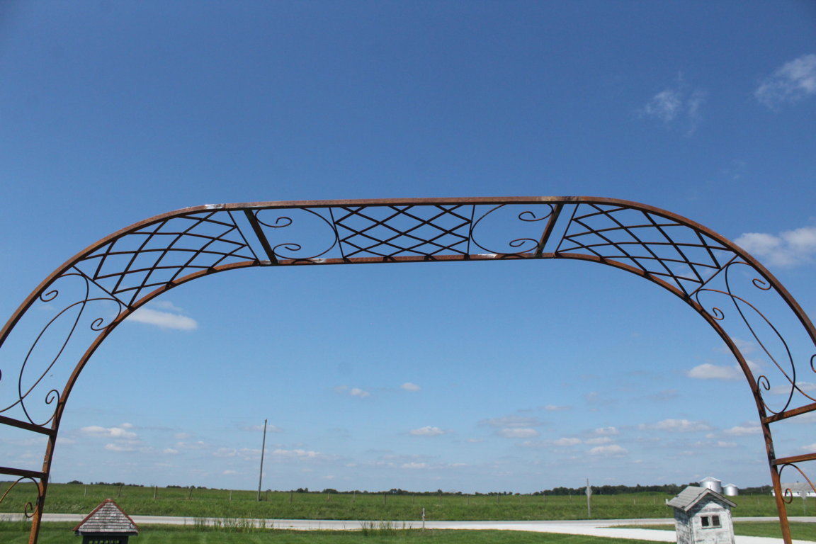 Wrought Iron Fancy Curl Arbor Customized to fit your Needs - Trellis