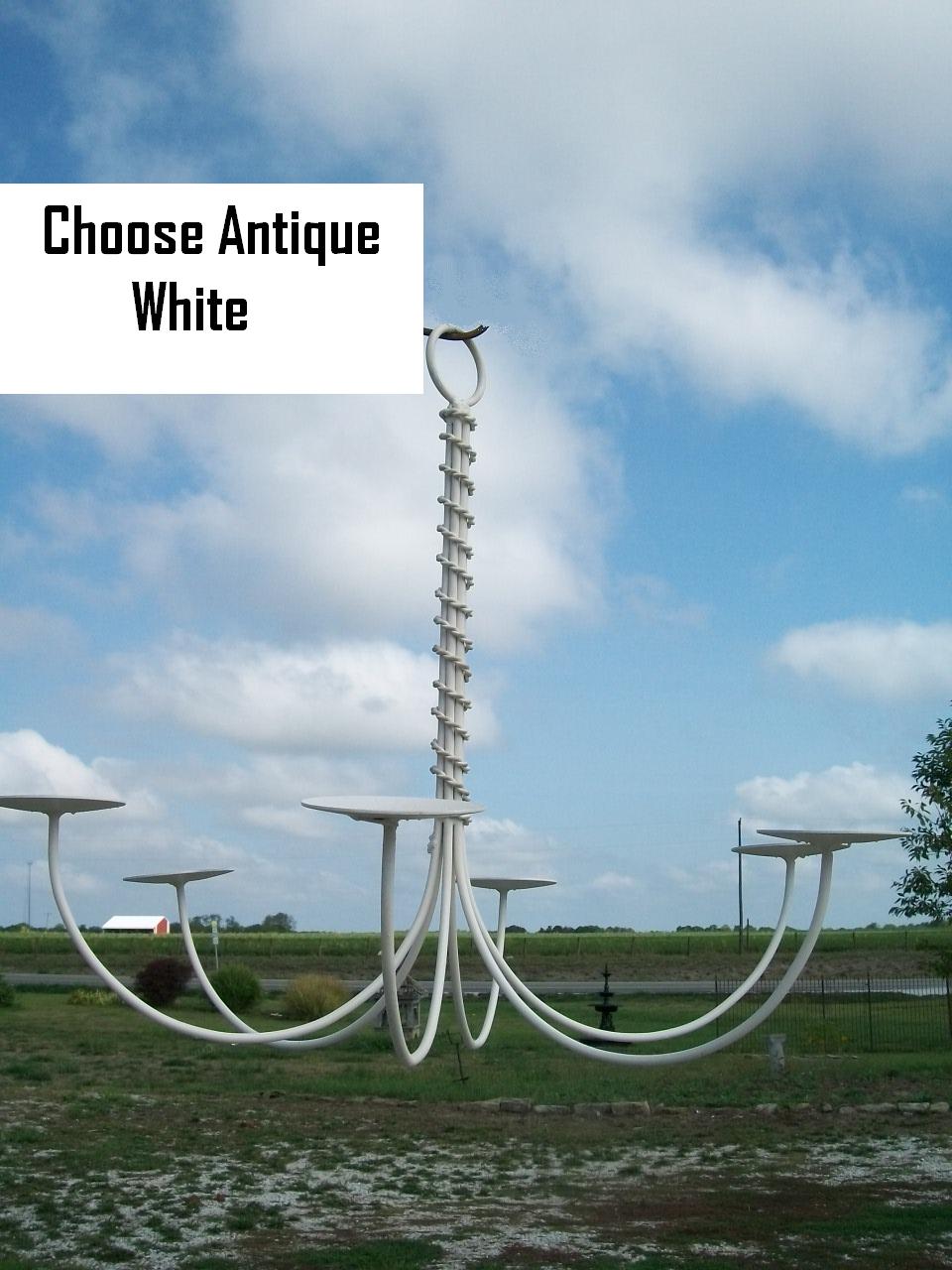 Wrought Iron Federal Candle Chandelier - Outdoor Patio