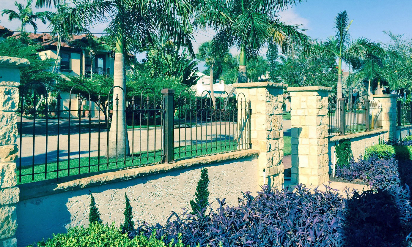 Stone And Iron Fences
