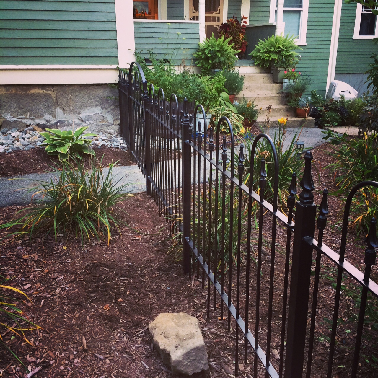 Wrought Iron Fencing Painted Black