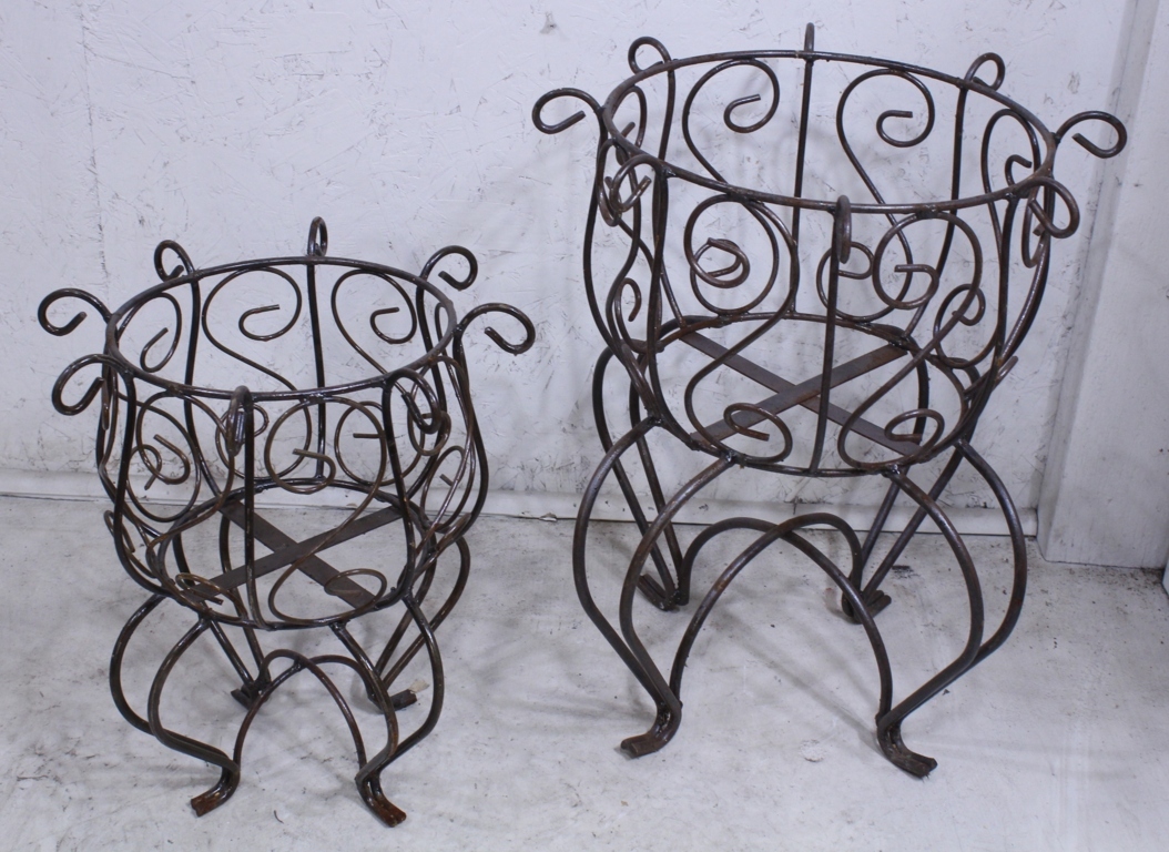 Wrought Iron French Plant Stand 2 Sizes Decorative Pot Holders