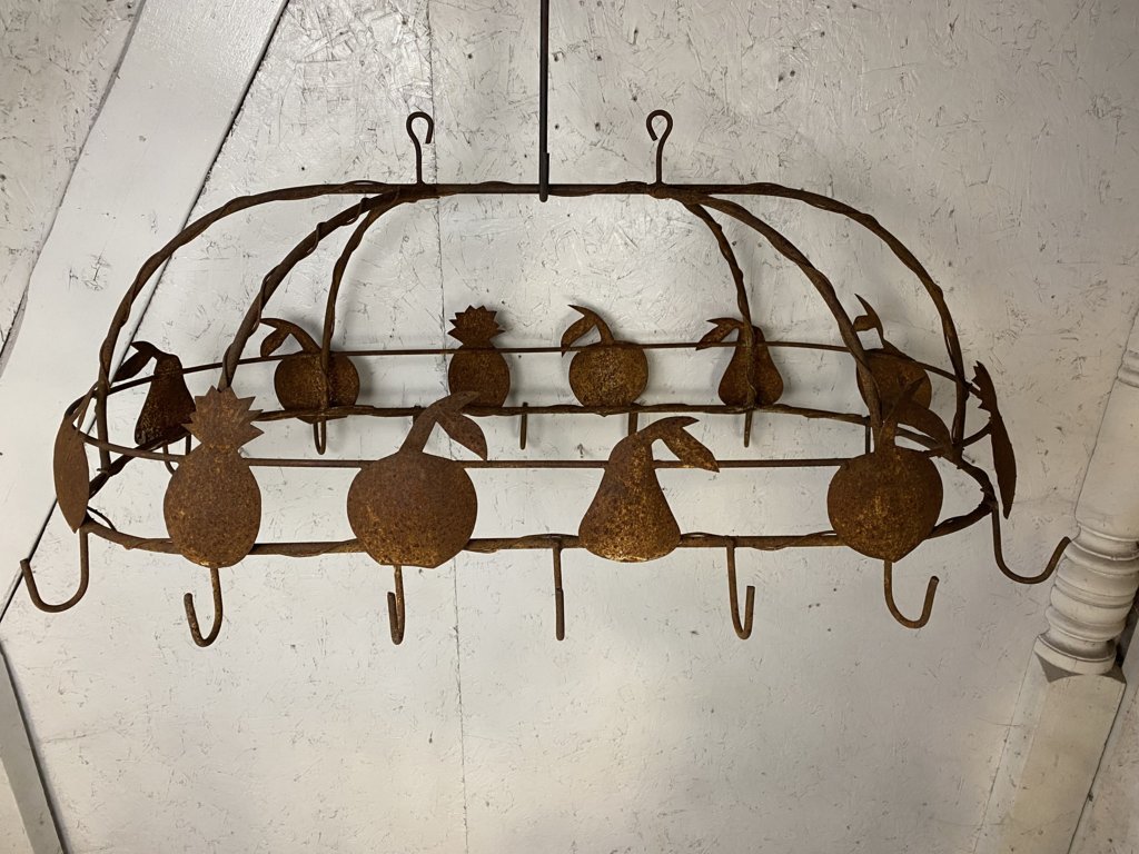 Wrought Iron Fruit Pot Rack - Metal Kitchen Rack