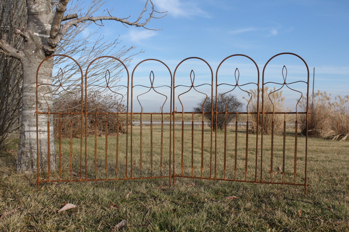 Wrought Iron Star Garden Interlocking Fence Garden Edging