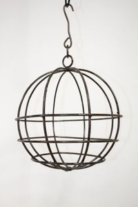 Small Wrought Iron Hanging Ball Decor