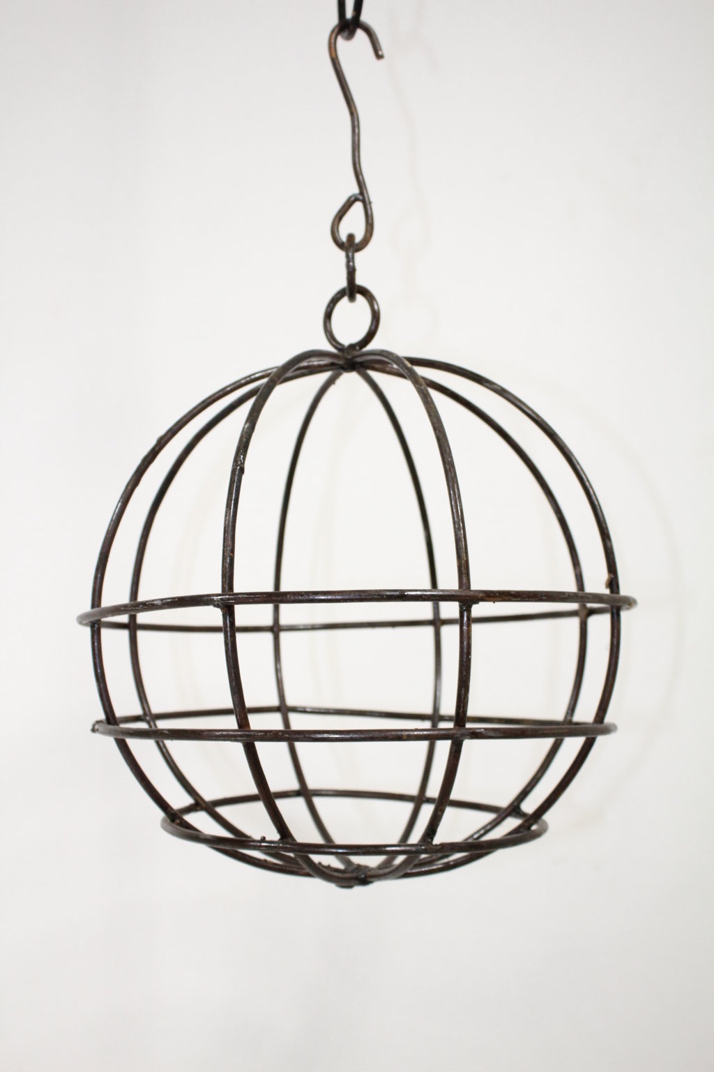 Small Wrought Iron Hanging Ball Decor
