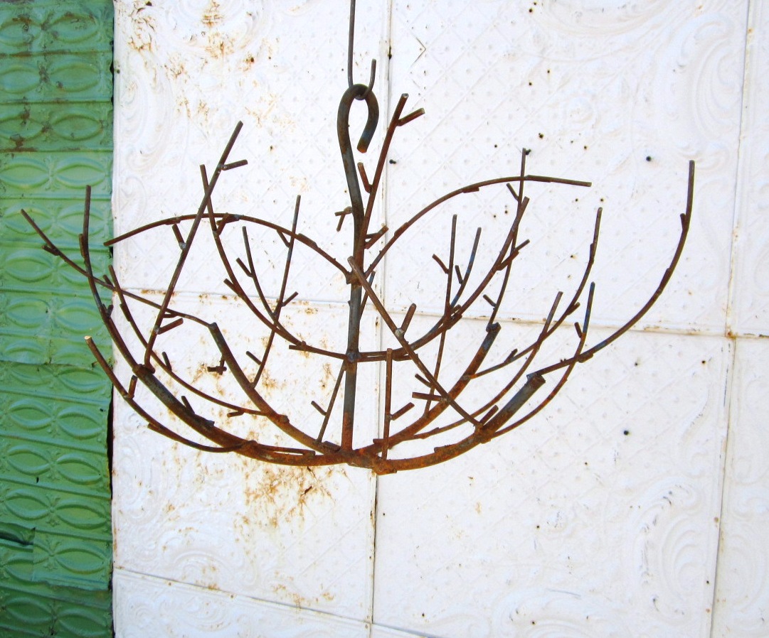 Wrought Iron Hanging Branch Tree