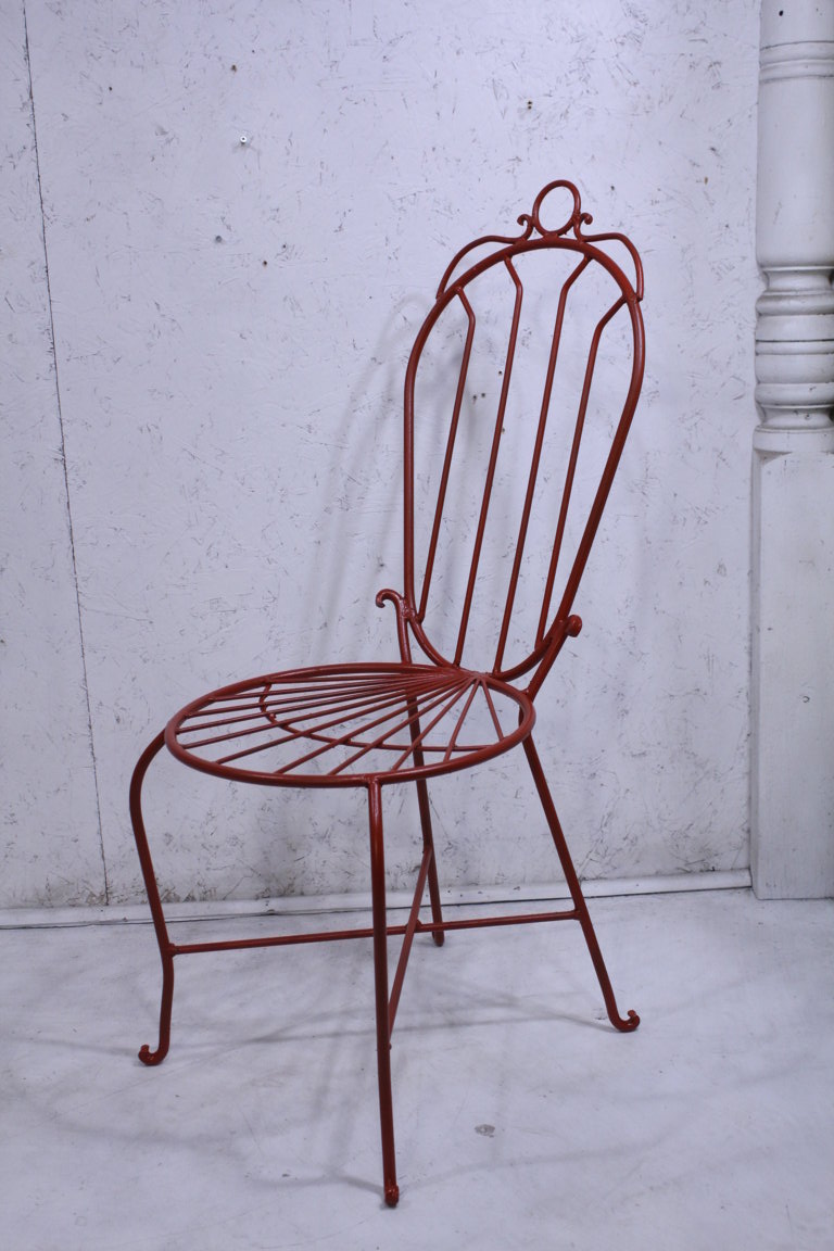 Wrought Iron High Back Chair - Exterior and Outdoor Furniture