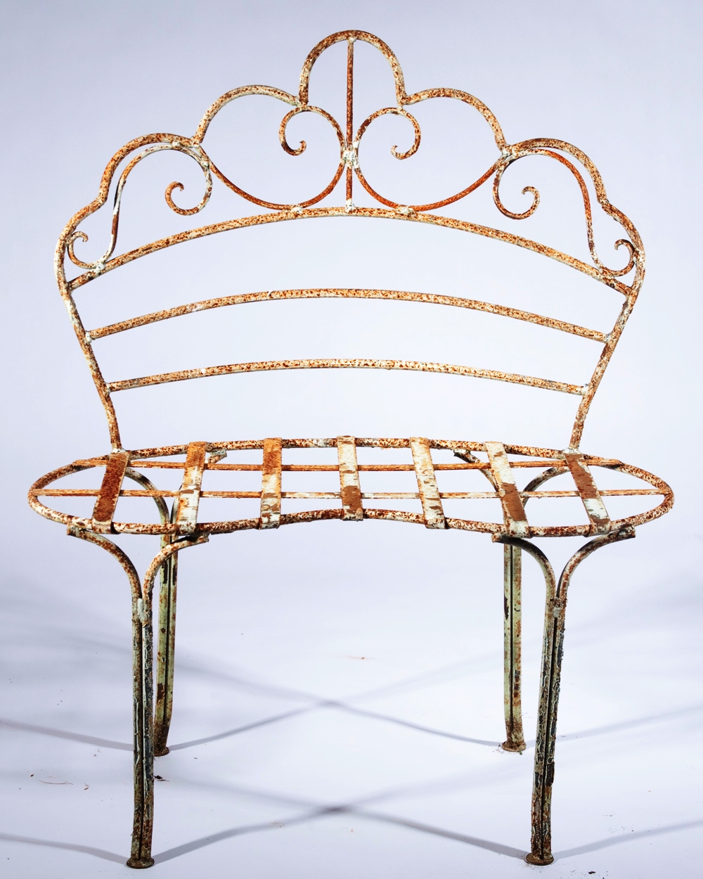 Wrought Iron Kidney Bench - Exterior and Outdoor Furniture