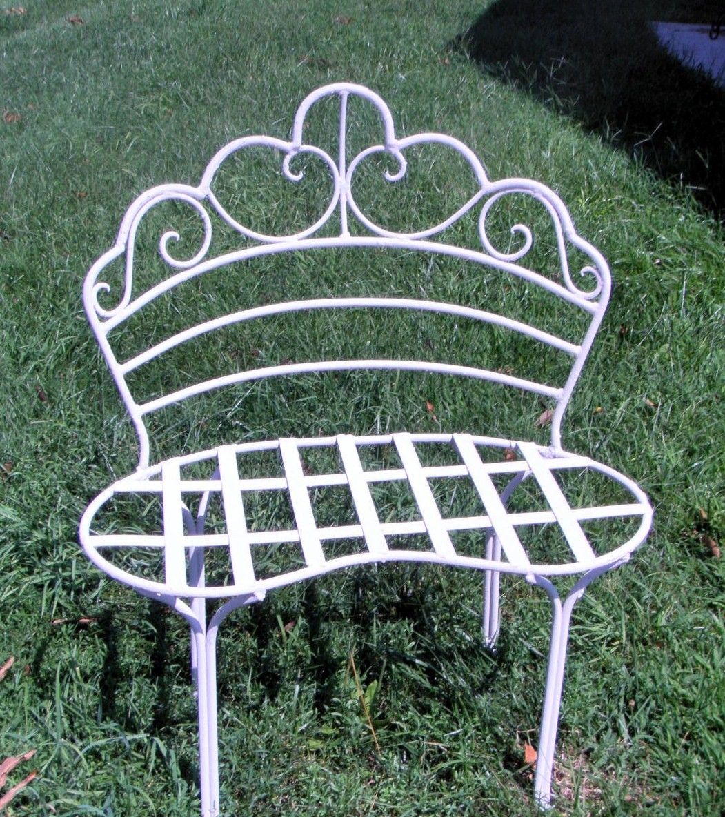 Wrought Iron Kidney Bench - Exterior and Outdoor Furniture