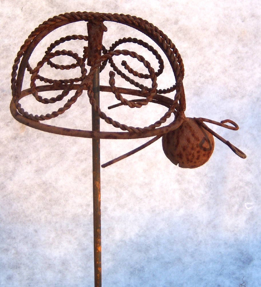 Wrought Iron Lady Bug Plant Stake - Garden Stake