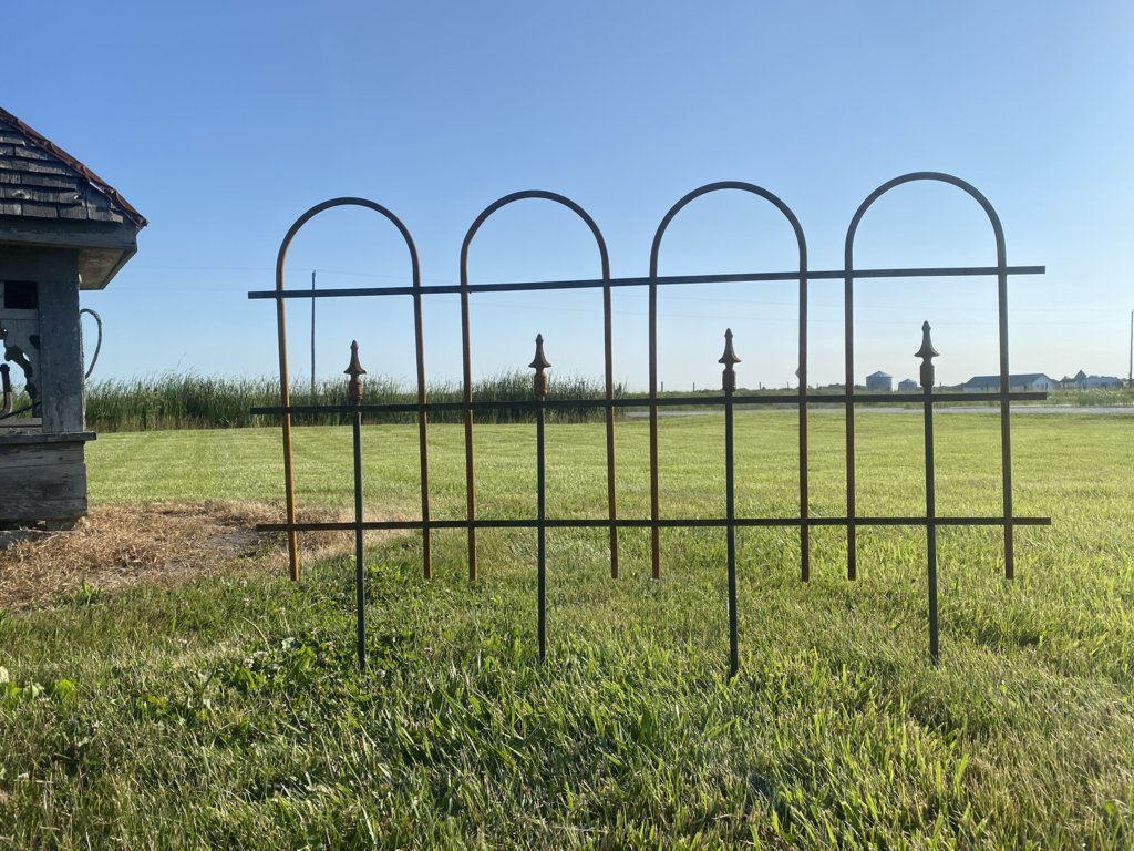 Wrought Iron Large Hoop and Spear Fence - Edge Fencing