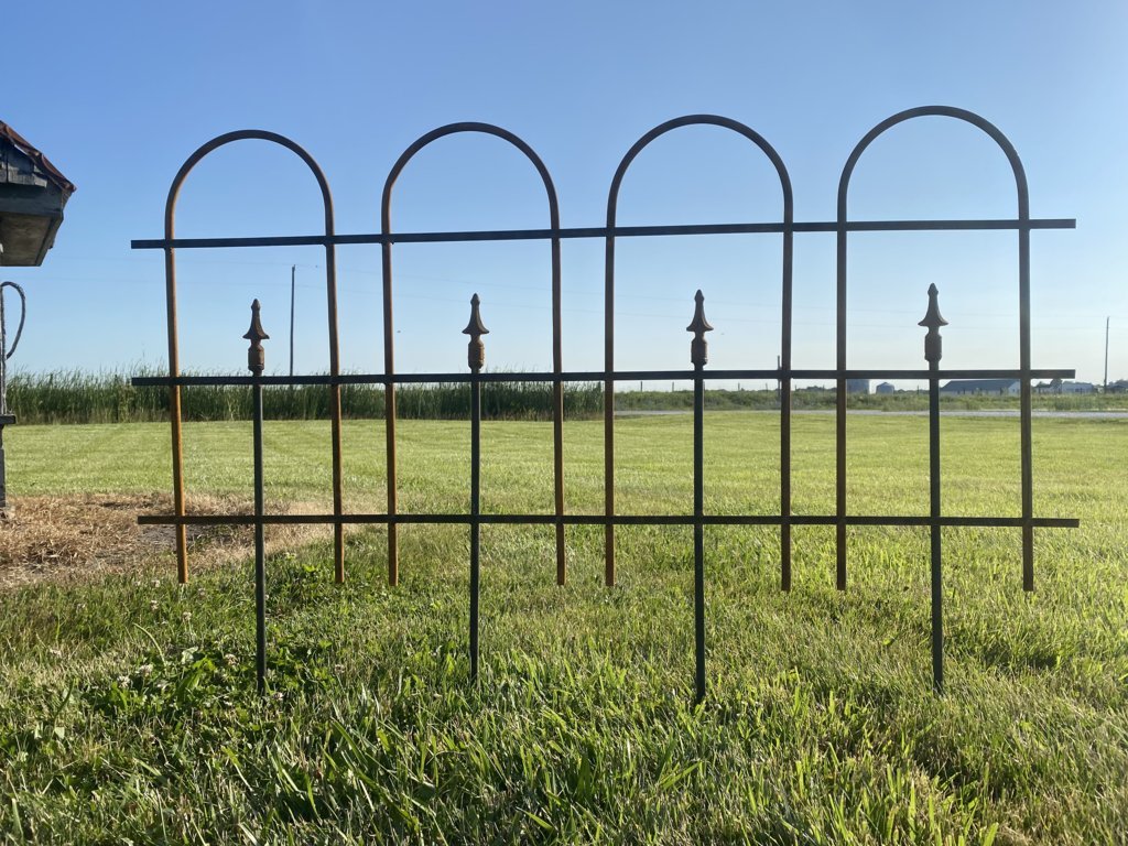 Wrought Iron Large Hoop and Spear Fence - Edge Fencing