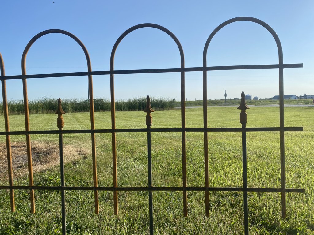 Wrought Iron Large Hoop and Spear Fence - Edge Fencing