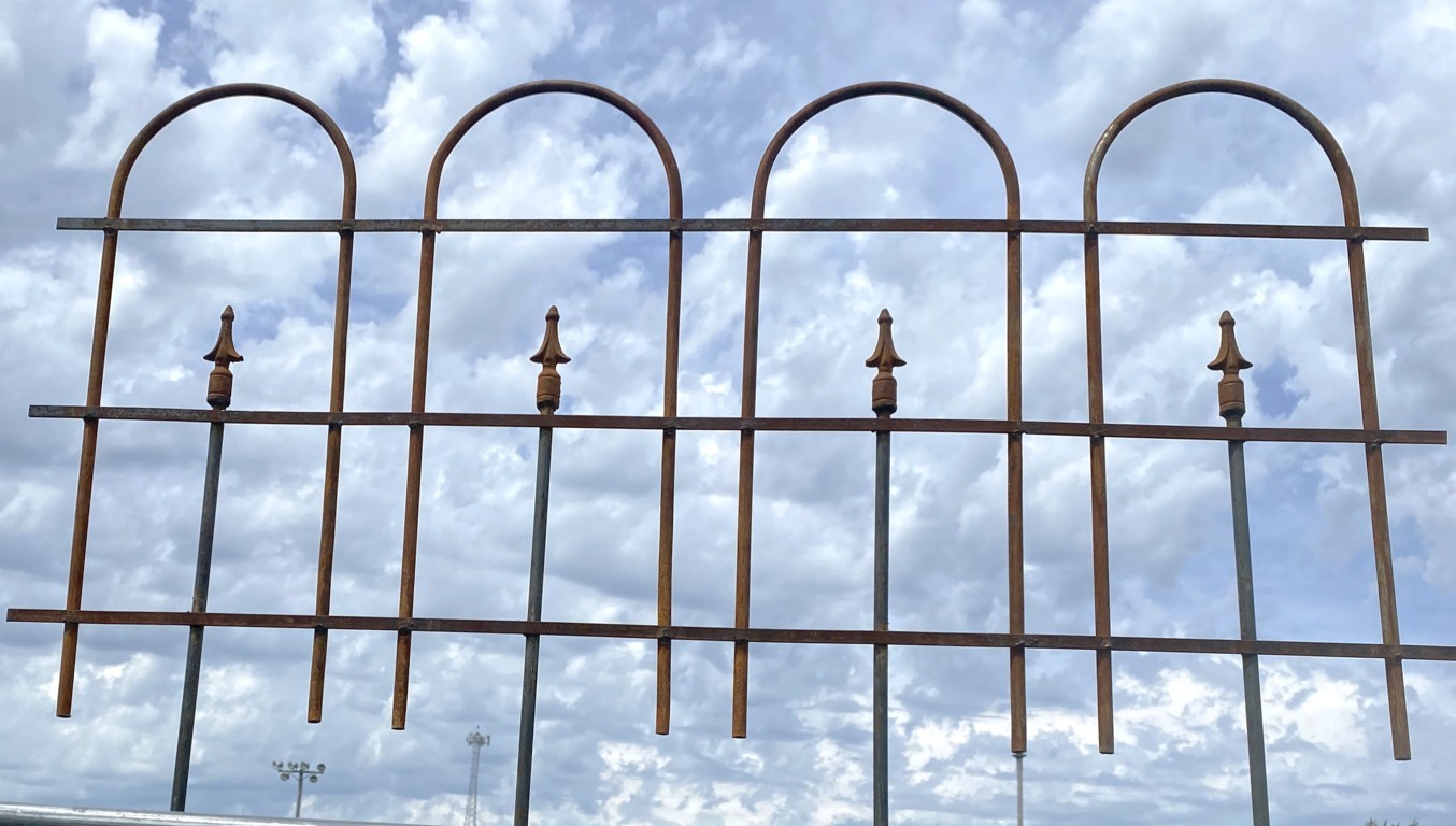 Wrought Iron Large Hoop and Spear Fence - Edge Fencing