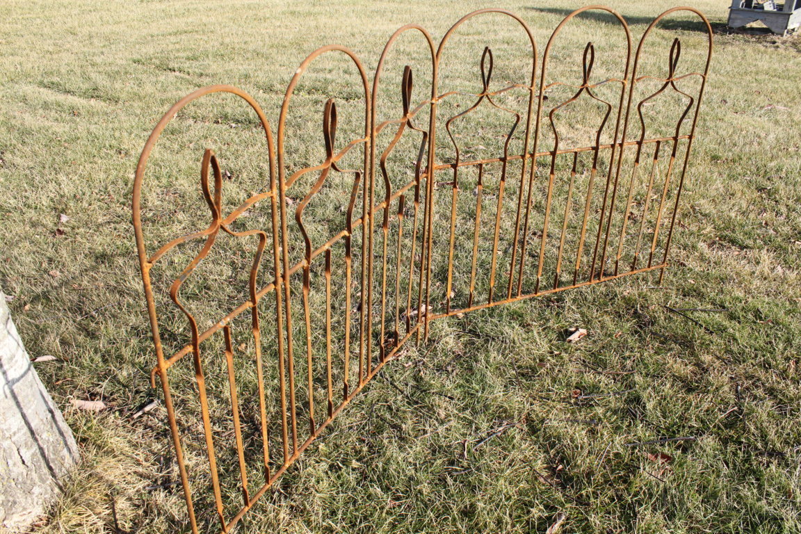 Wrought Iron Mannequin Looking Fence Border Edging
