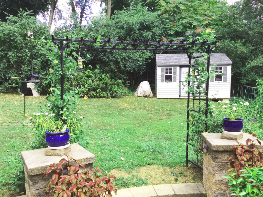 Wrought Iron Mission Arbor Trellis - 84"t x 90"w