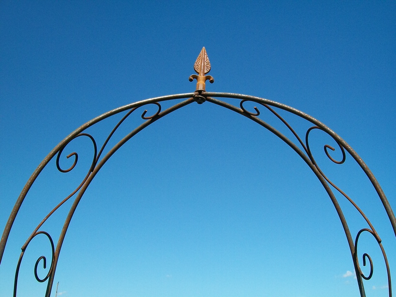 Wrought Iron Narrow Arch for Sale - Garden Trellis OUT OF STOCK