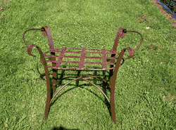Wrought Iron New Metal Strap Bench