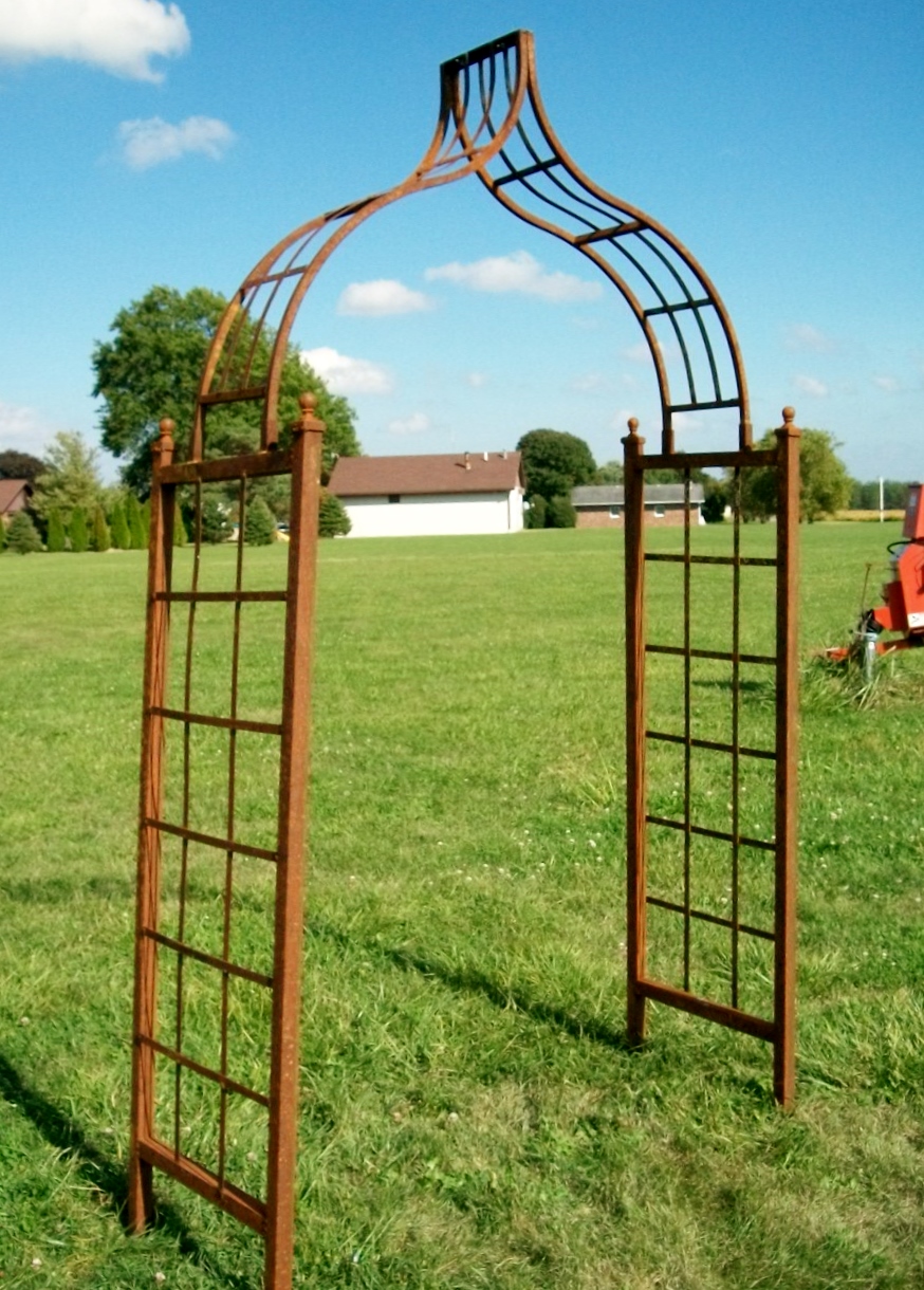 Wrought Iron Noah Arbor - Metal Arch Trellis