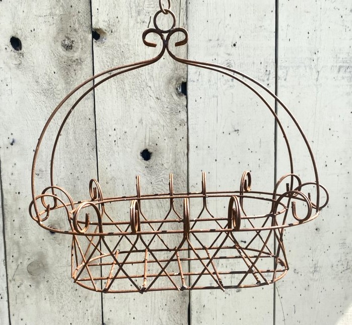 Wrought Iron Octavia Oval Basket Decorative Plant Container