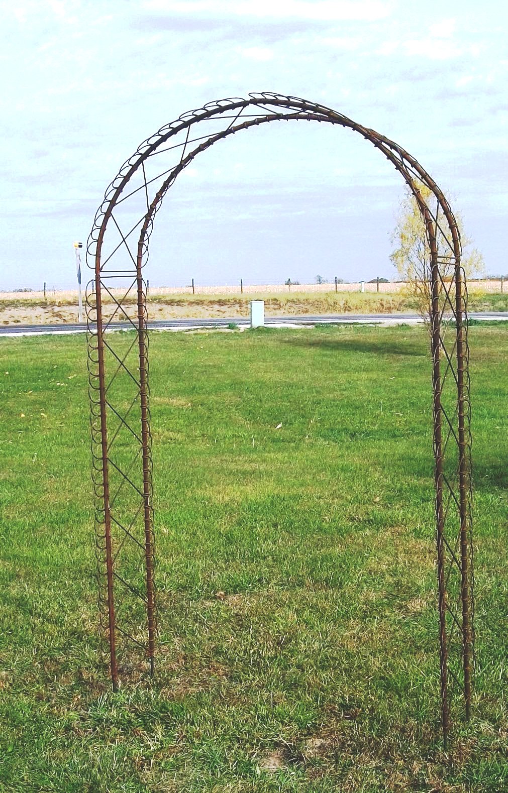 Wrought Iron Old Fashioned Flower Garden Arbor Out of Stock