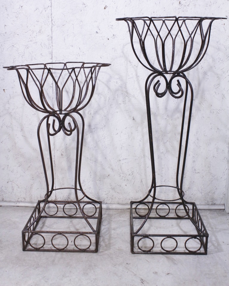40" Wrought Iron Caroline Plant Stand Large Decorative Container
