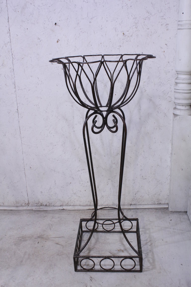 40" Wrought Iron Caroline Plant Stand Large Decorative Container