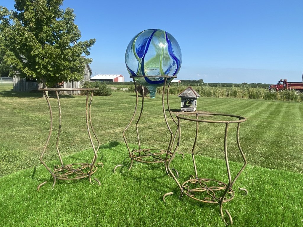 Metal Plant Stands - Gazing Ball Holders Decorative Containers