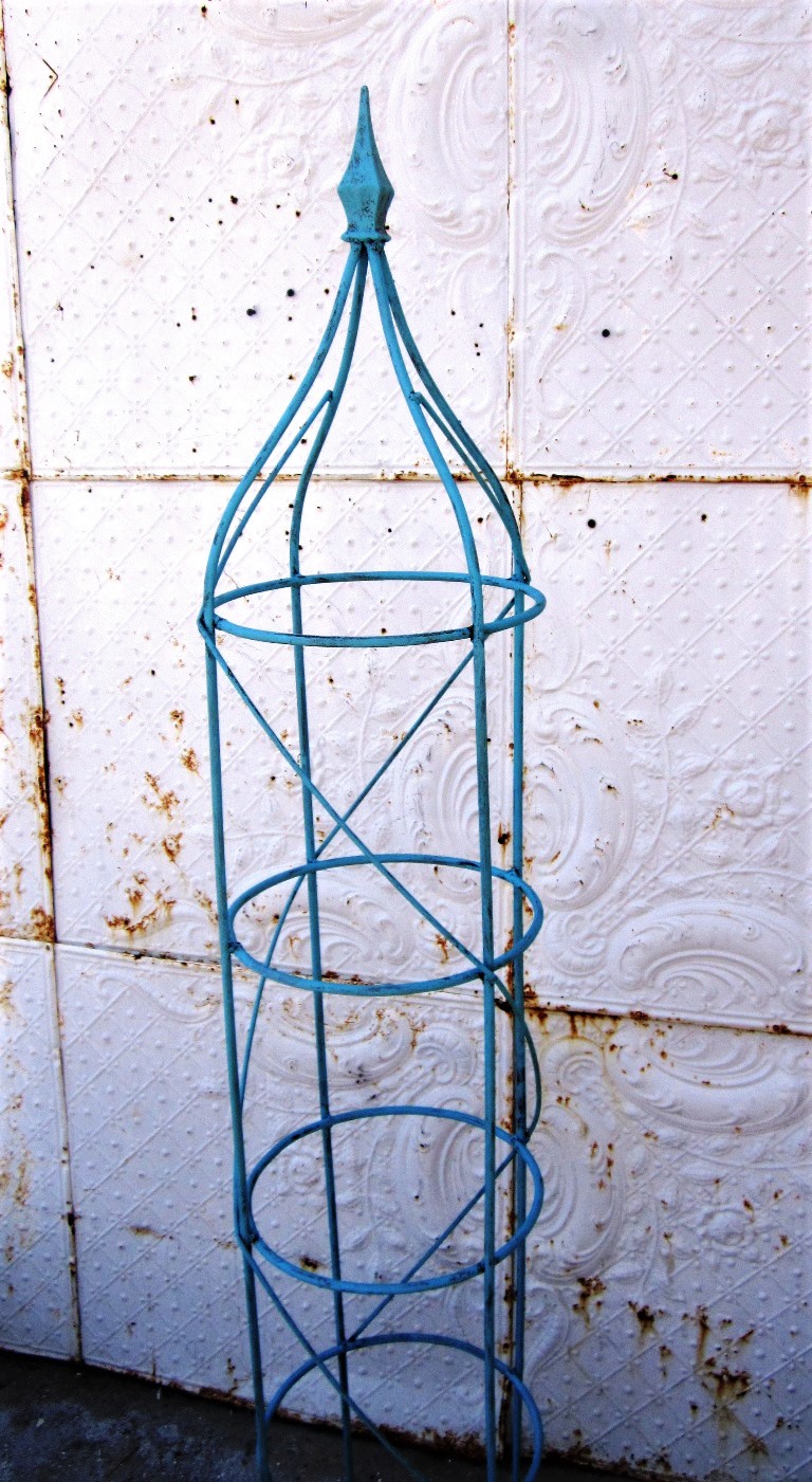 Wrought Iron Rose Obelisk - Flower Topiary