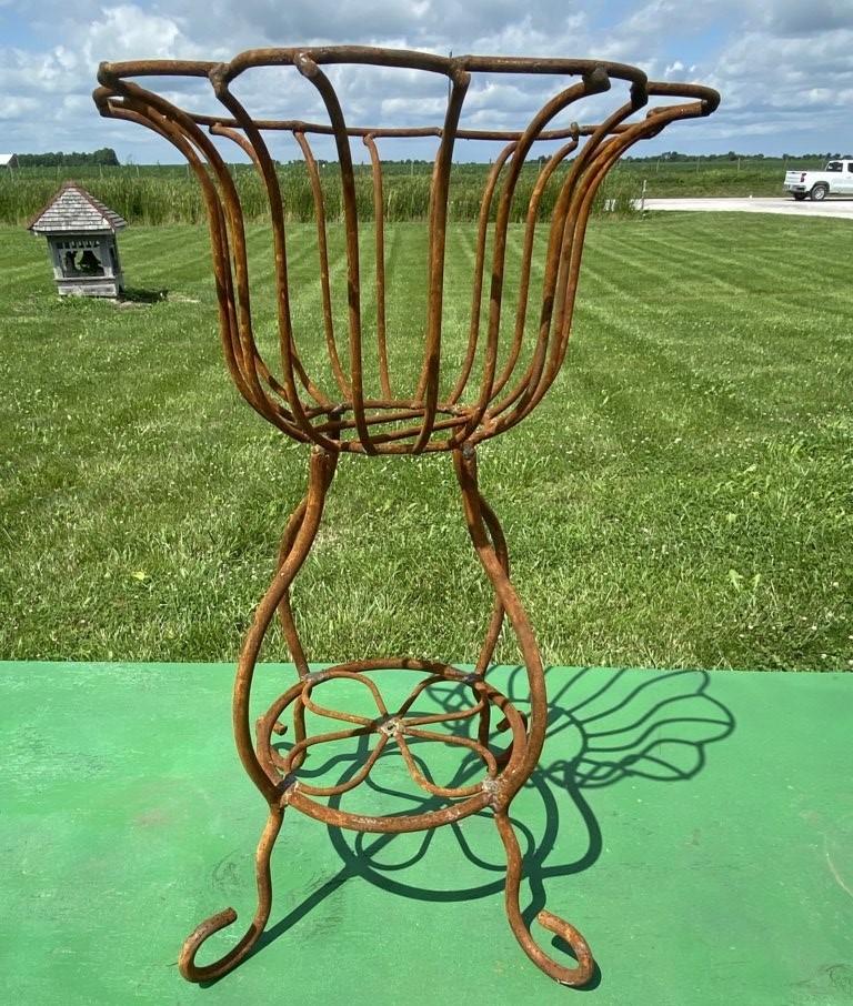 Wrought Iron 21" Sally Plant Stand Flower Planter