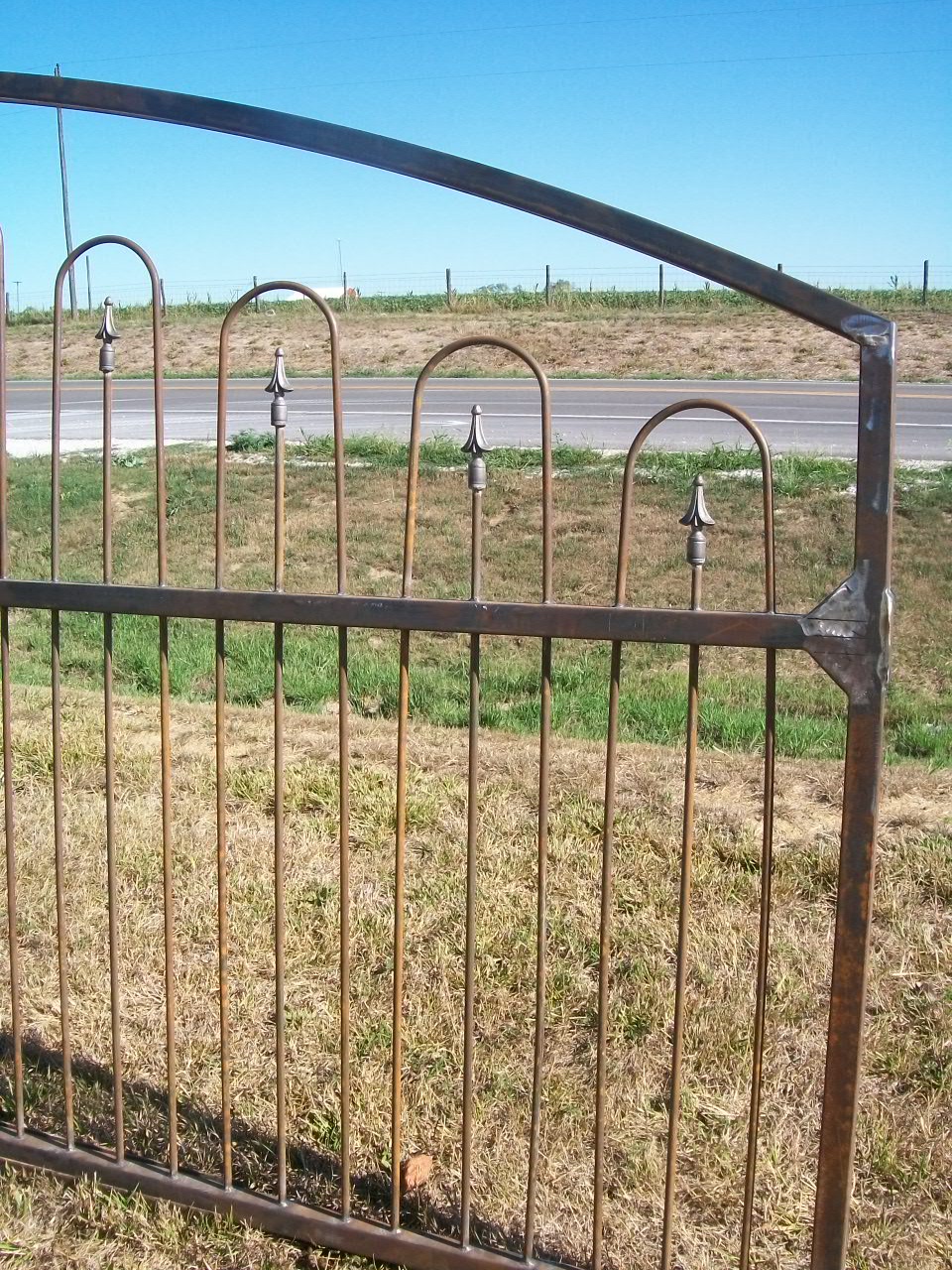 Wrought Iron Secure Driveway Gates - Front Entry Iron Gate 4't x 10'w