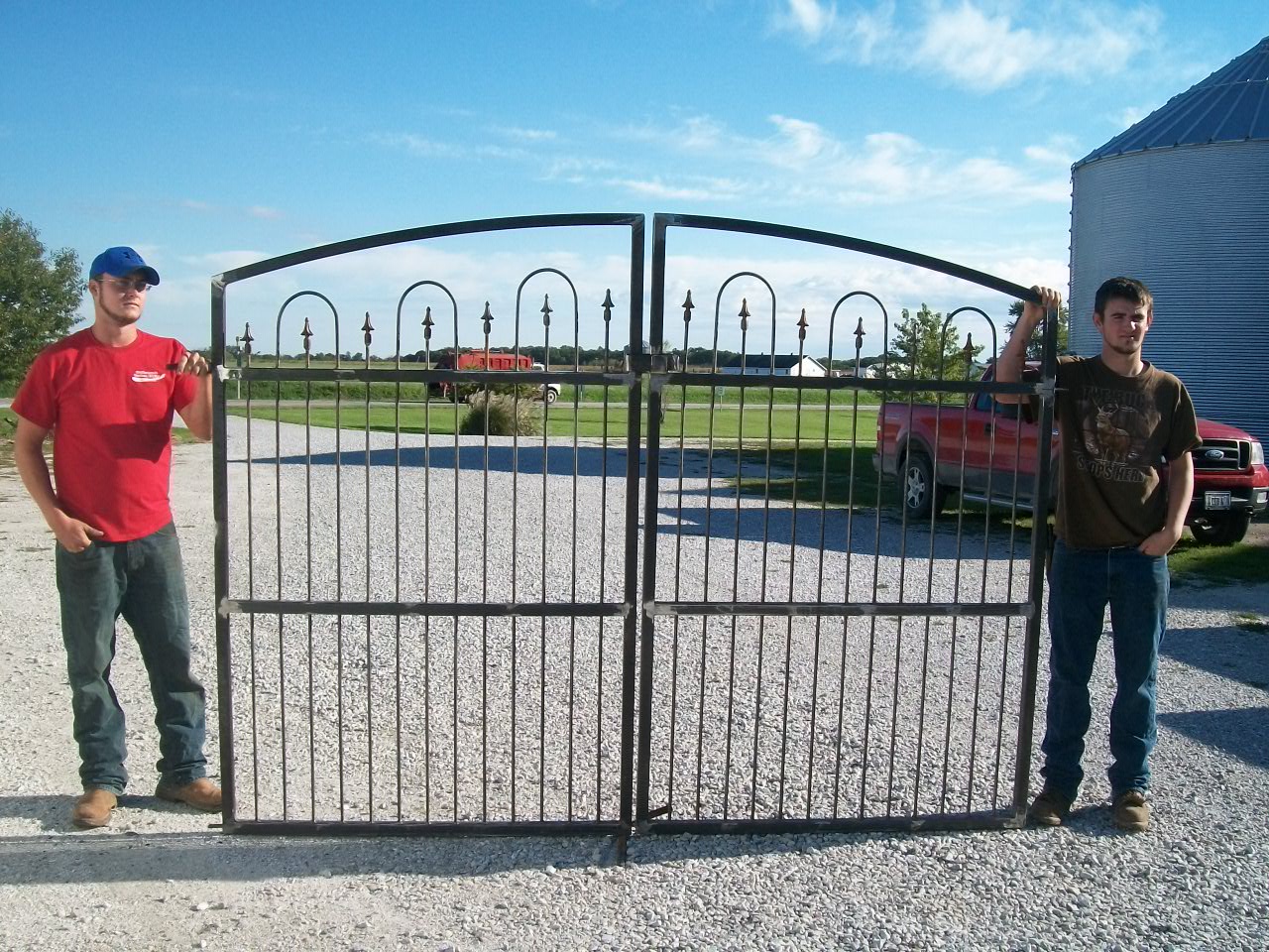 Wrought Iron Security Driveway Gates - 6't x 15'w