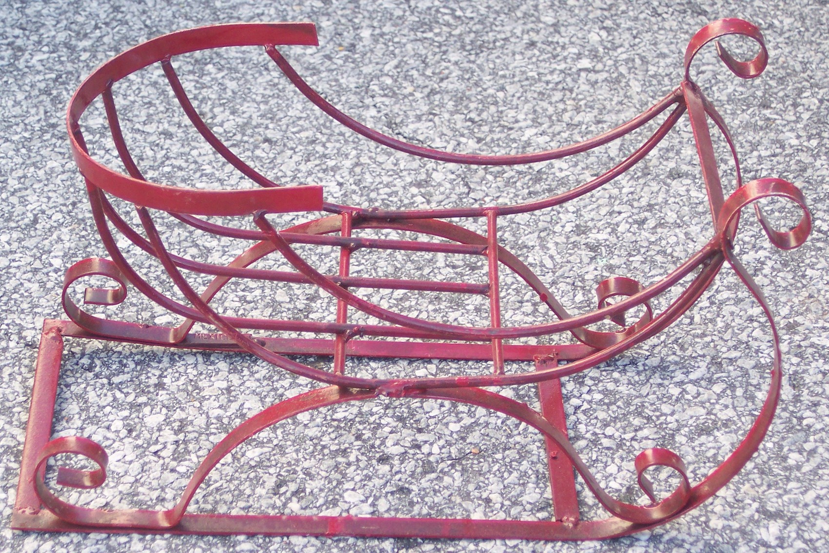 Wrought Iron Sled Holiday Decorations