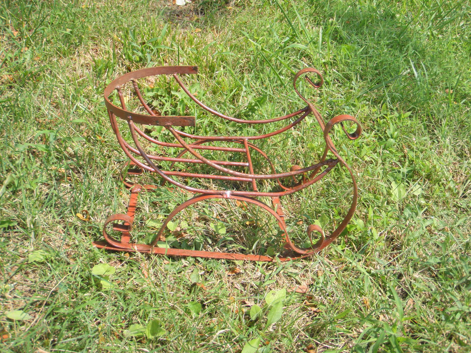 Wrought Iron Sled Holiday Decorations