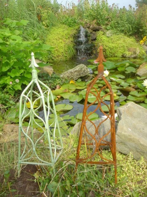 Wrought Iron Square Finial Flower Trellis - 7 Sizes