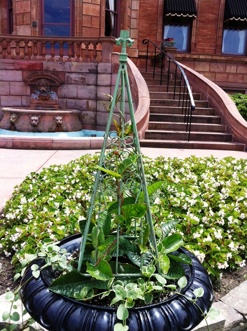 Wrought Iron Square Finial Flower Trellis - 7 Sizes