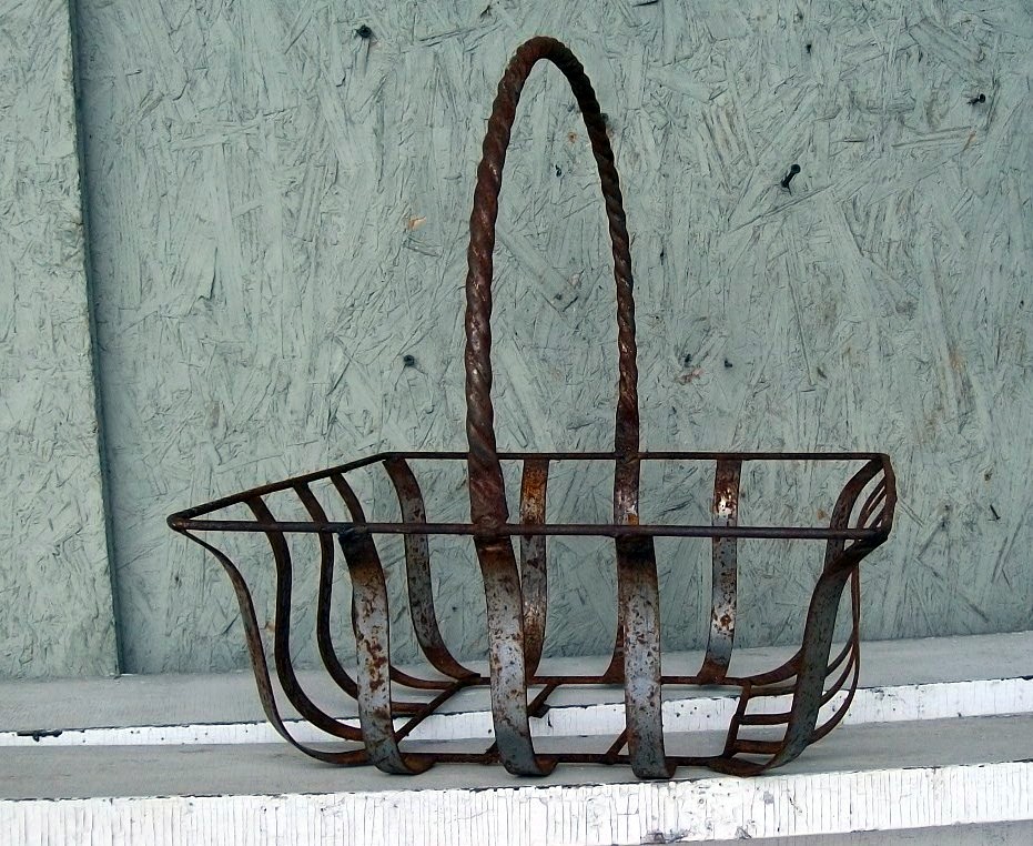 Wrought Iron Square Strap Baskets - 3 Sizes