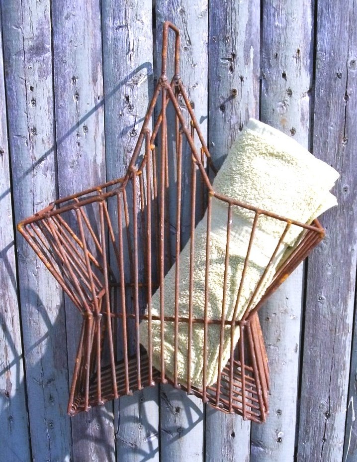 Wrought Iron Star Basket - Wrought Iron Flower Basket