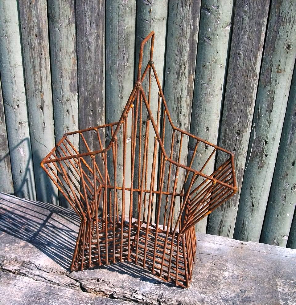 Wrought Iron Star Basket - Wrought Iron Flower Basket