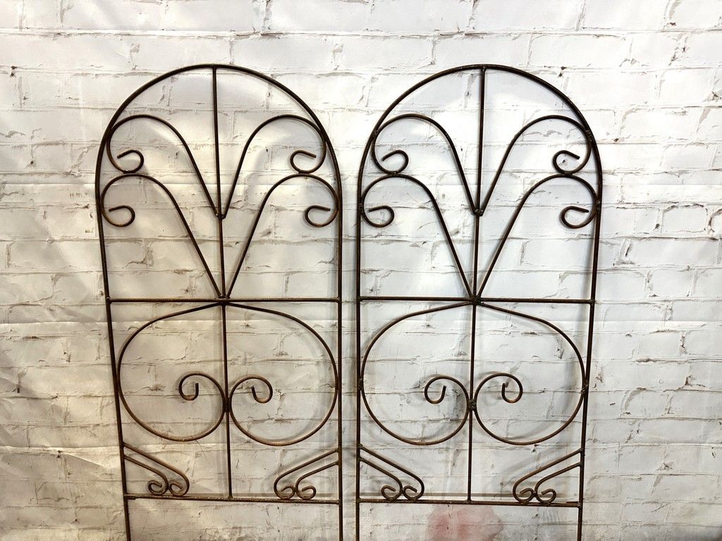 Wrought Iron Tanee Trellis - Flower Garden Trellis