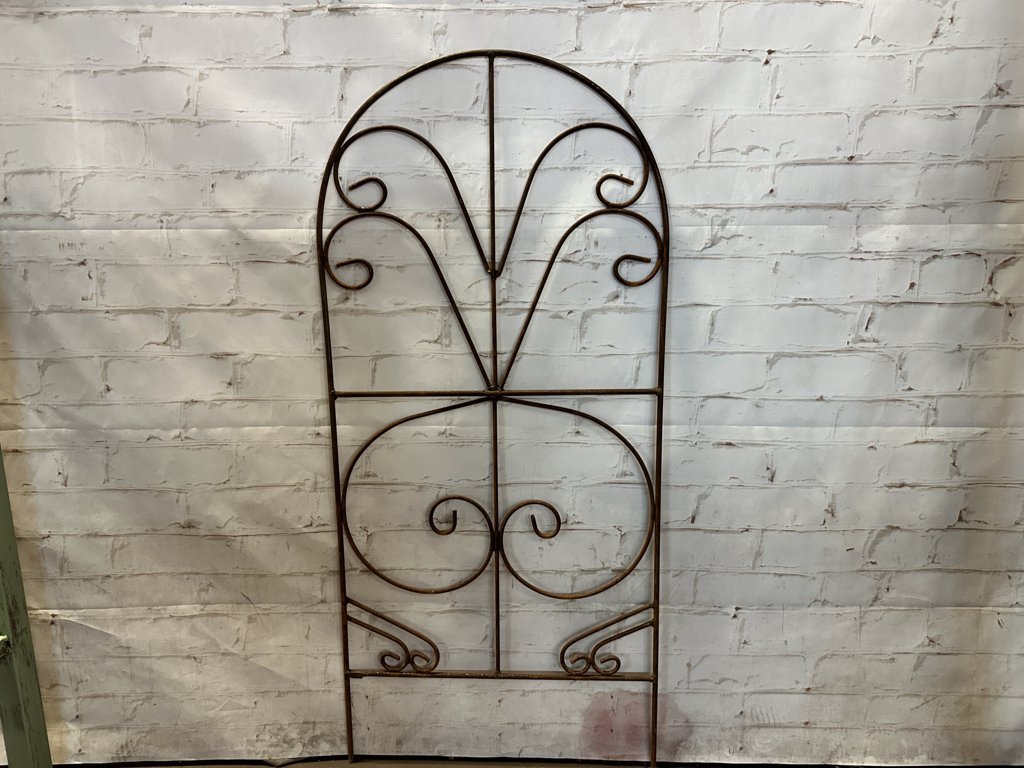 Wrought Iron Tanee Trellis - Flower Garden Trellis