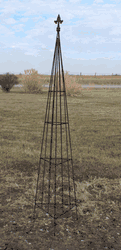 59" Triangle Topiary w/ Cast Iron Finial - Garden Tuteur