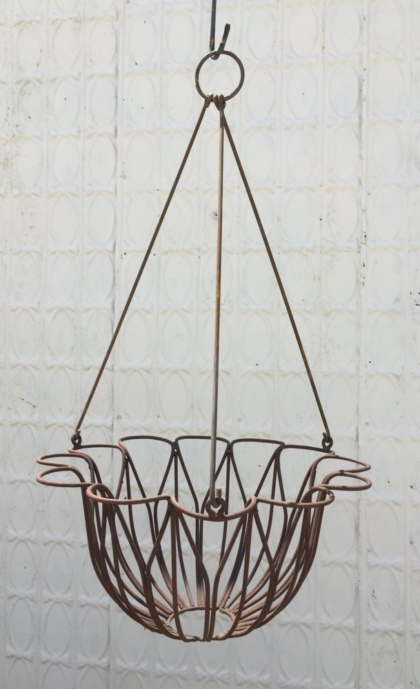 Wrought Iron Tulip Hanging Baskets in 2 Sizes Flower Containers