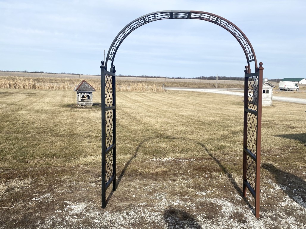 Wrought Iron Wide Henry Arbor Custom Width Arch